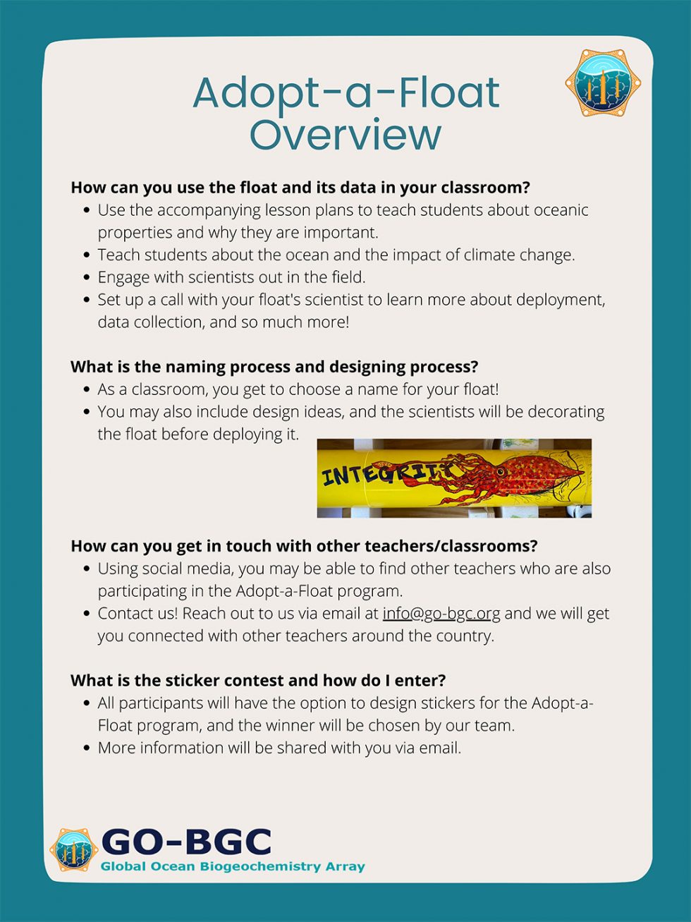 Adopt-a-Float | GO-BGC